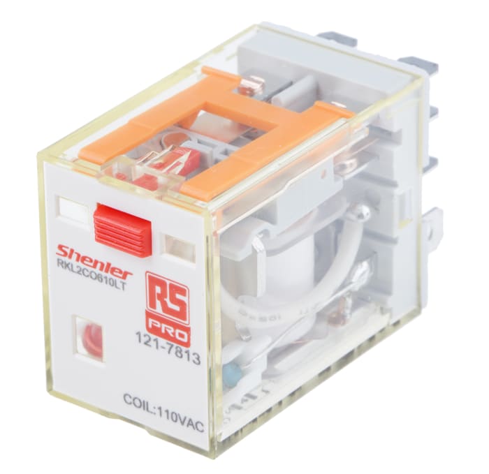 RS PRO | RS PRO Plug In Power Relay, 110V ac Coil, 10A Switching ...