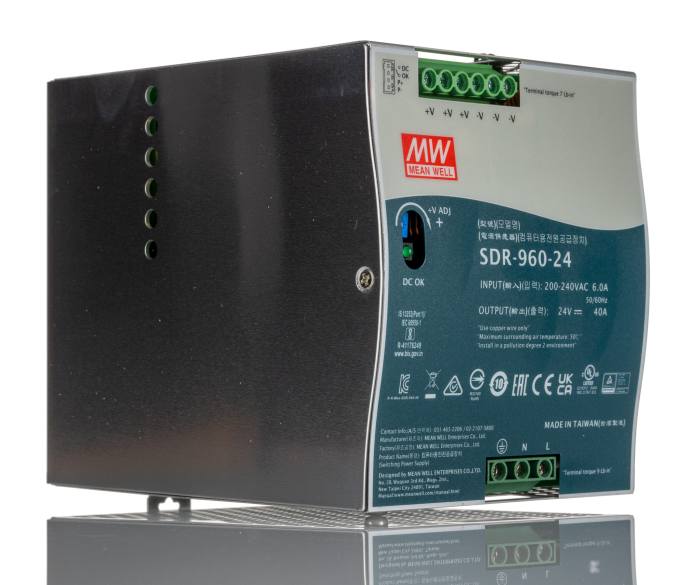 SDR-960-24 MEAN WELL | MEAN WELL SDR Switched Mode DIN Rail Power ...