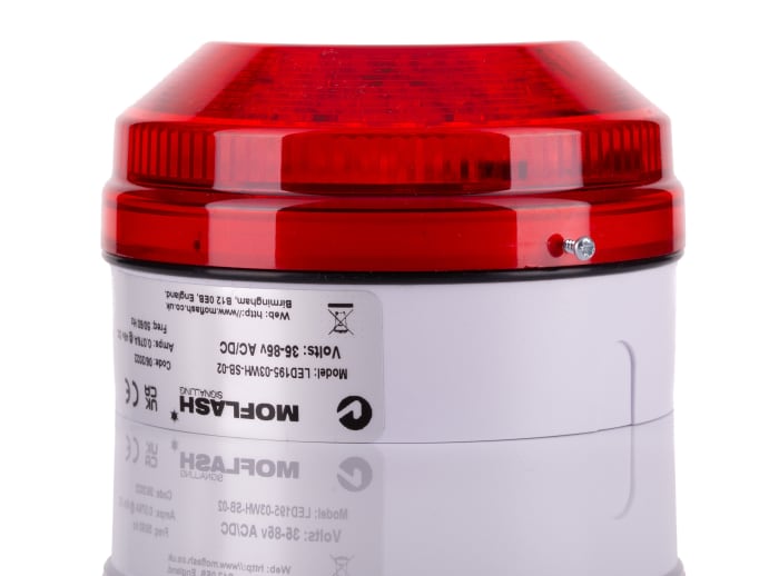 LED195-03WH-SB-02 Moflash | Moflash LED195 Series Red Multiple Effect ...