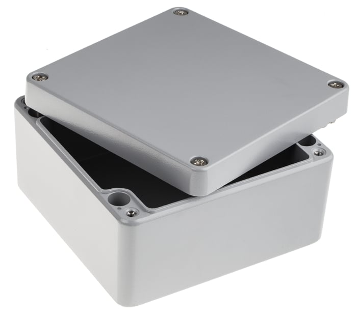 RS PRO | RS PRO Aluminium Enclosure, IP65, IP66, IP67, IP68, Grey Lid ...