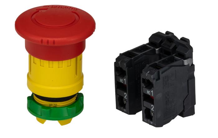 XB5AS8444 Schneider Electric | Schneider Electric XB5 Series Twist Release Emergency Stop Push ...