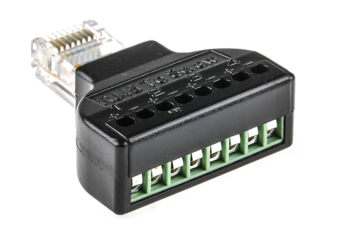 RS PRO | RS PRO 8-Port RJ45, Terminal Block Adapter | 124-2520 | RS
