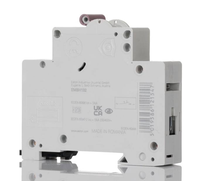EMBH132 EMBH132 Eaton | Eaton MEMShield MCB, 1P, 32A Curve B, 230V AC ...