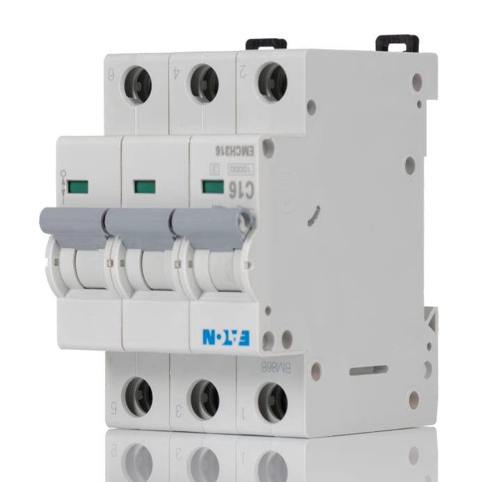 EMCH316 EMCH316 Eaton | Eaton MEMShield MCB, 3P, 16A Curve C, 230V AC ...