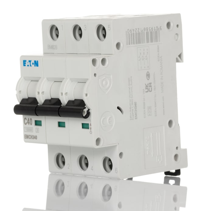 EMCH340 EMCH340 Eaton | Eaton MEMShield MCB, 3P, 40A Curve C, 230V AC ...