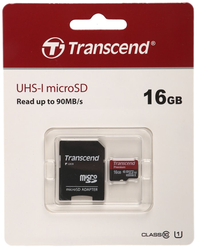 TS16GUSDU1 Transcend | Transcend 16 GB MicroSDHC Micro SD Card, Class 10, UHS-1 U1 | 124-9635 | RS