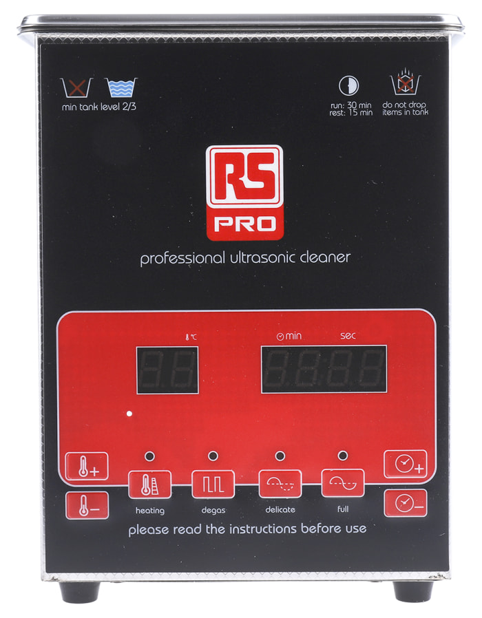 RS PRO | RS PRO Ultrasonic Cleaner, 100W, 2L | 124-9721 | RS