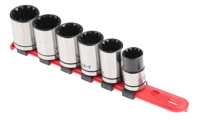 RS PRO | RS PRO 6-Piece Imperial 1/2 in Standard Socket Set, 12 point ...