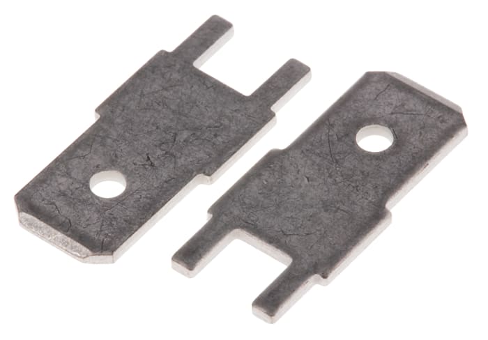 RS PRO | RS PRO Uninsulated Male Spade Connector, PCB Tab, 6.35 x 0.8mm ...