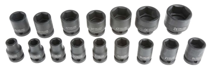 RS PRO | RS PRO 10 → 32mm, 1/2 in Drive Impact Socket | 125-3055 | RS