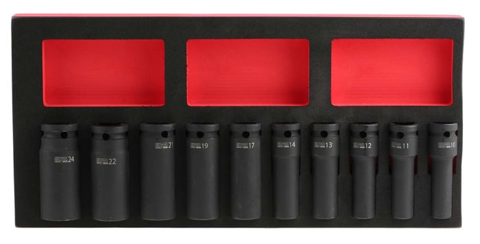 RS PRO | RS PRO 10 → 24mm, 1/2 in Drive Impact Socket | 125-3056 | RS