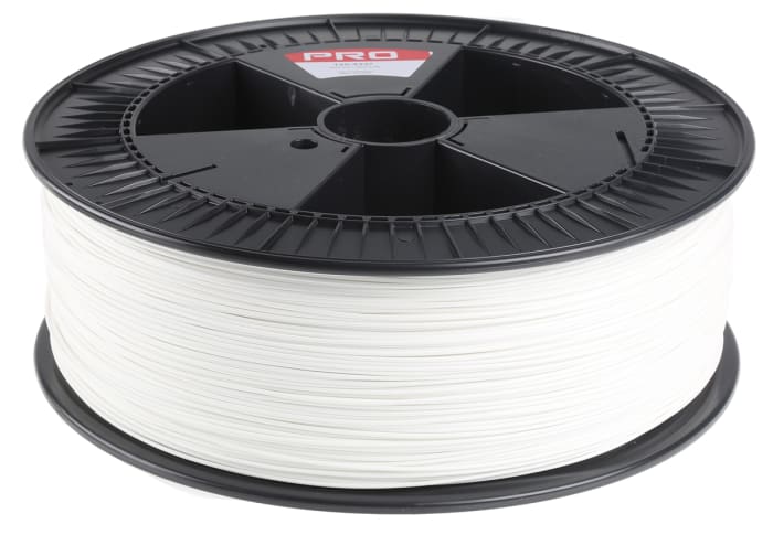 RS PRO | RS PRO 1.75mm White PLA 3D Printer Filament, 2.3kg | 125-4337 | RS