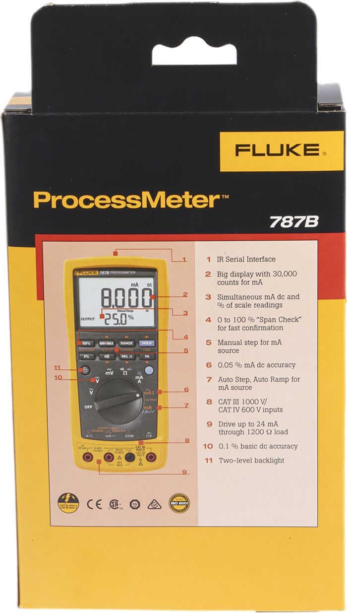 FLUKE-787B Fluke | Fluke 787B Handheld Digital Multimeter, True RMS, 1A ...