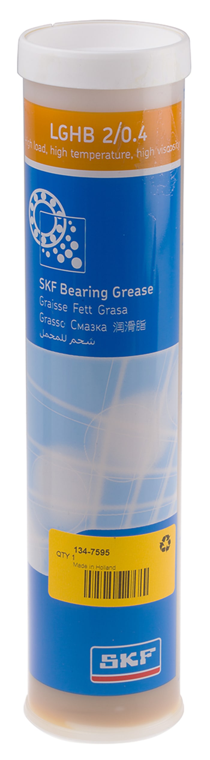 LGHB 2/0.4 SKF | SKF Mineral Oil Grease 420 ml LGHB 2 Cartridge | 134-7595 | RS Components