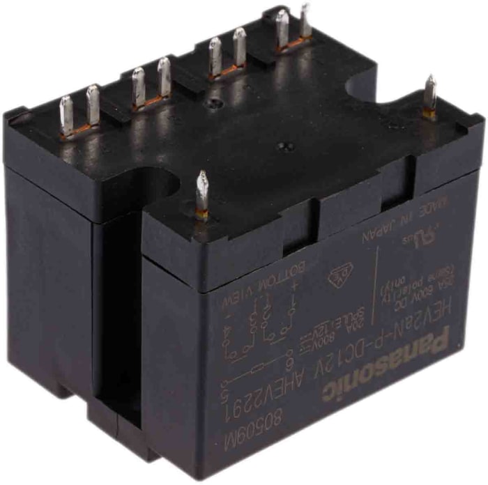 HEV2aNP12v Panasonic | Panasonic PCB Mount Power Relay, 12V dc Coil ...
