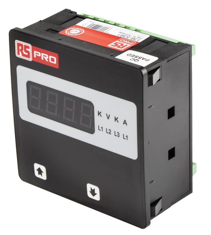 RS PRO | RS PRO Digital Ammeter AC, 92mm x 92mm, ±0.5% + 1 Digit | 136 ...