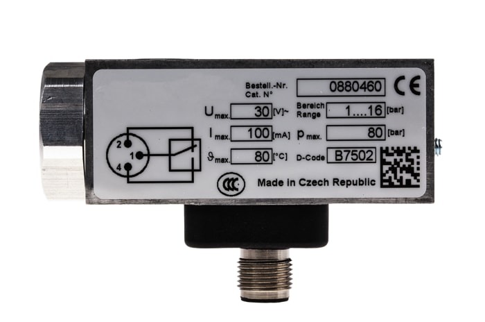 RS PRO | RS PRO Pressure Switch, M12 x 1 1bar to 16bar | 136-6273 | RS