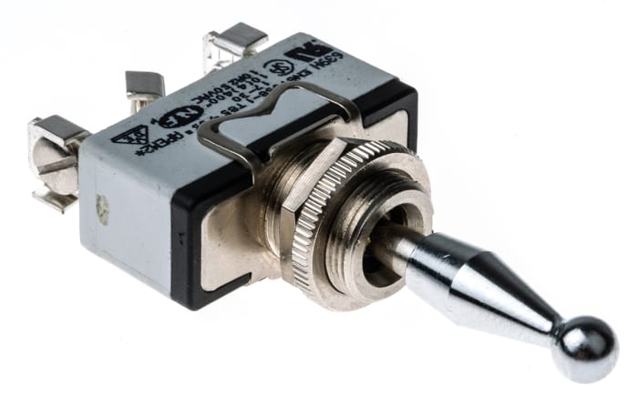 639H/X2330 APEM | APEM Toggle Switch, Panel Mount, On-Off-On, SPDT ...