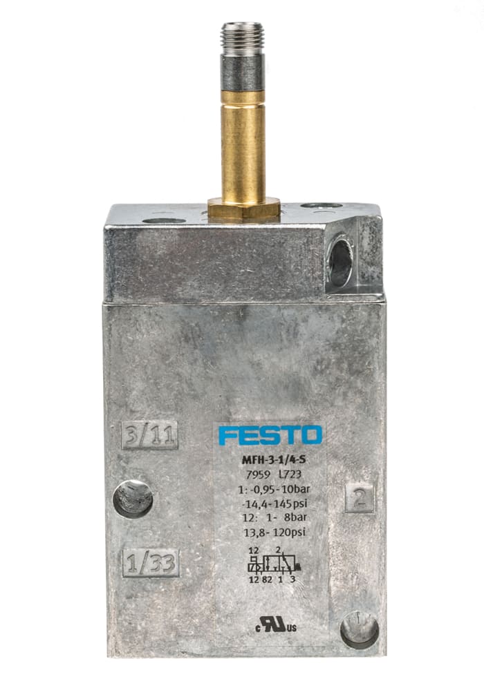 MFH-3-1/4-S Festo | Festo Pneumatic Solenoid Valve - Electrical G 1/4 ...