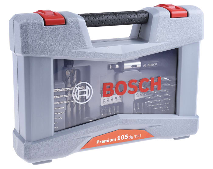 2608P00236 Bosch | Bosch 105-Piece Twist Drill Bit Set for Masonry ...