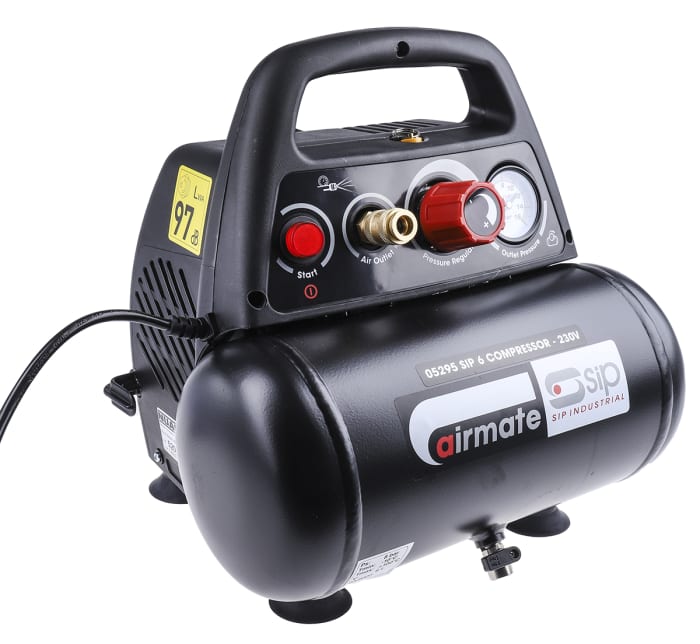 05295 SIP | SIP 6 l Air Compressor, 8bar, 9.5kg | 136-7573 | RS Components