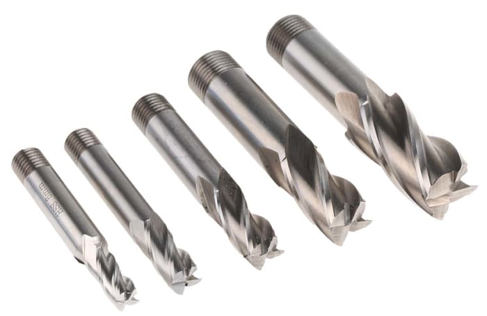 RS PRO | RS PRO End Mill, 8 mm, 10 mm, 12 mm, 16 mm, 20 mm Cutter, HSS ...