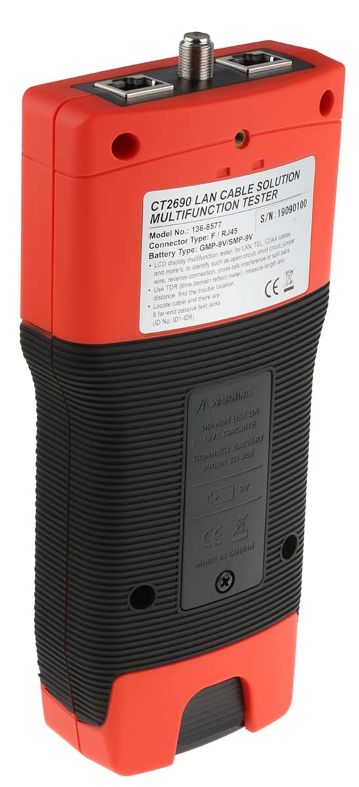 RS PRO | RS PRO Cable Tester Coaxial, Cat6a, STP, UTP, LAN, Cat5e, Cat6 ...