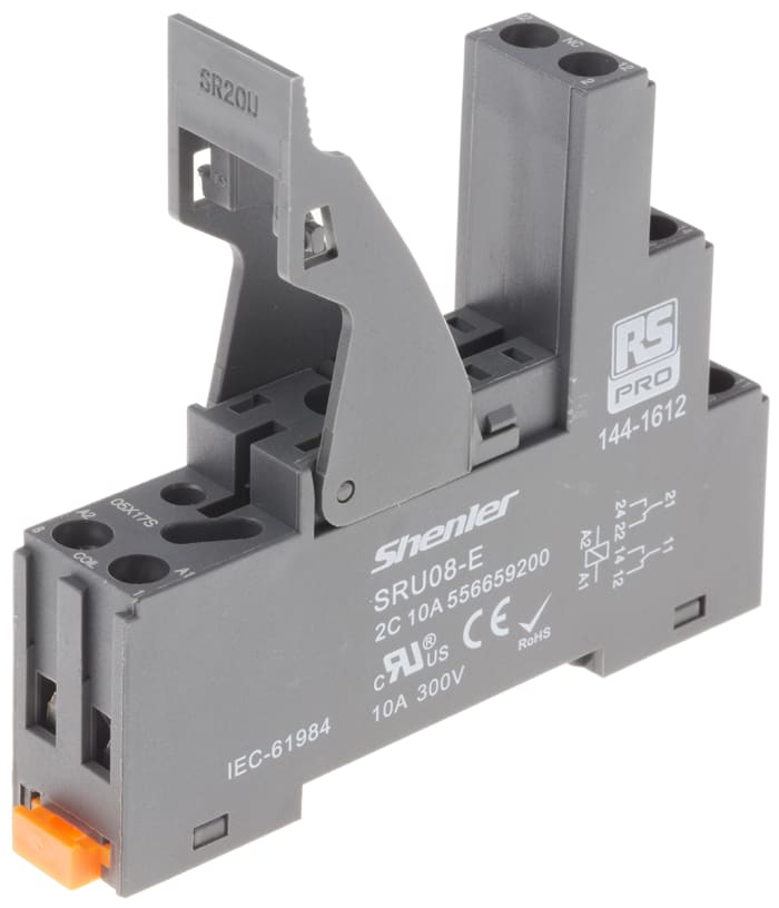 RS PRO | RS PRO 300V ac DIN Rail Relay Socket, for use with RFT Relay ...