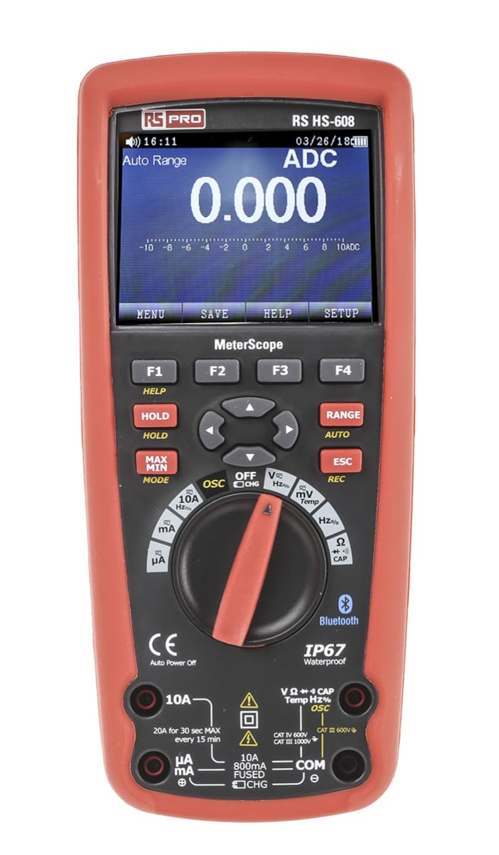 RS PRO | RS PRO HS608 MeterScope Handheld Digital Multimeter, True RMS ...