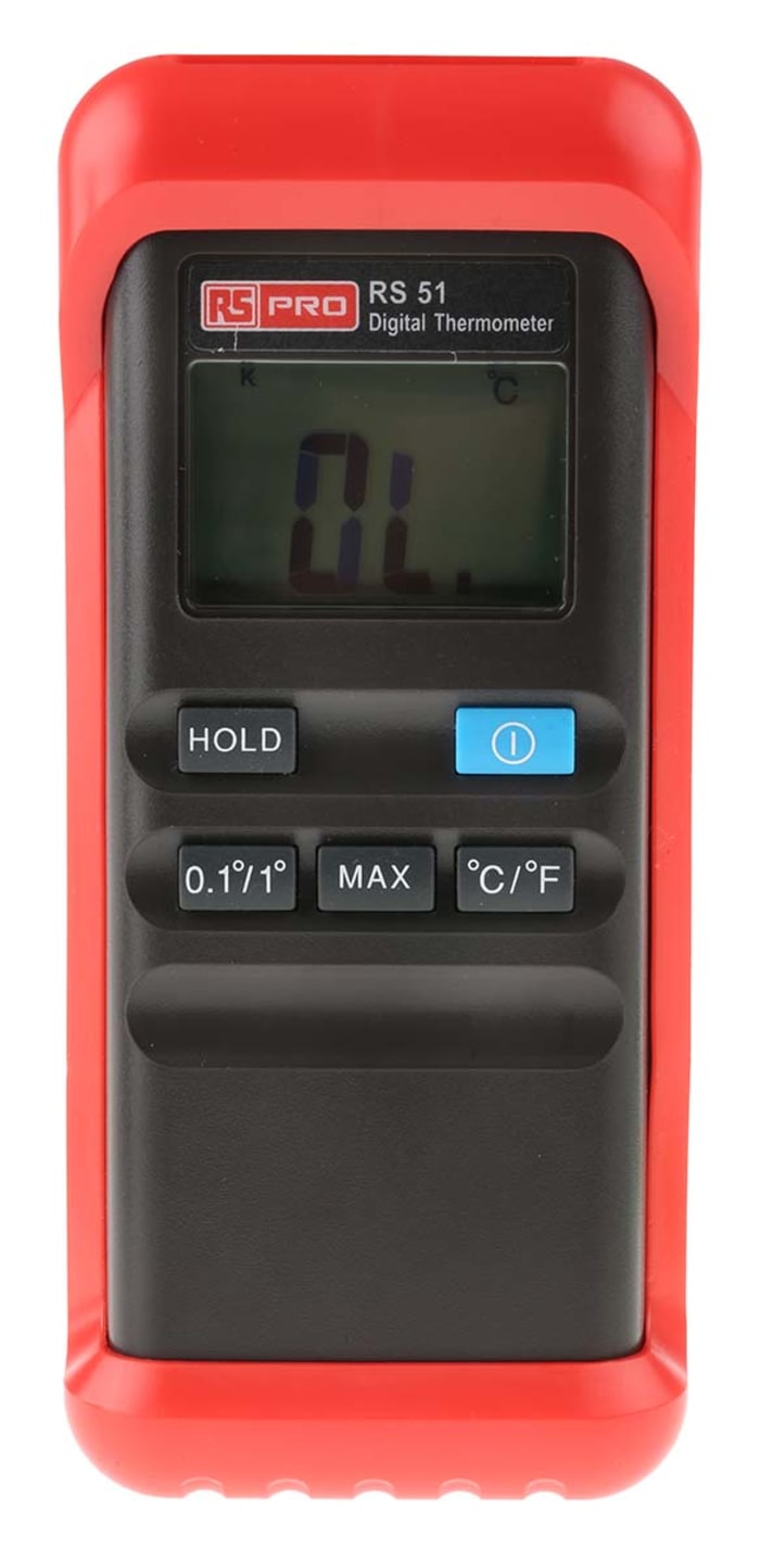 RS PRO | RS PRO RS51 Thermometer Kit, +1300°C Max, ±0.2 Reading +1°C ...