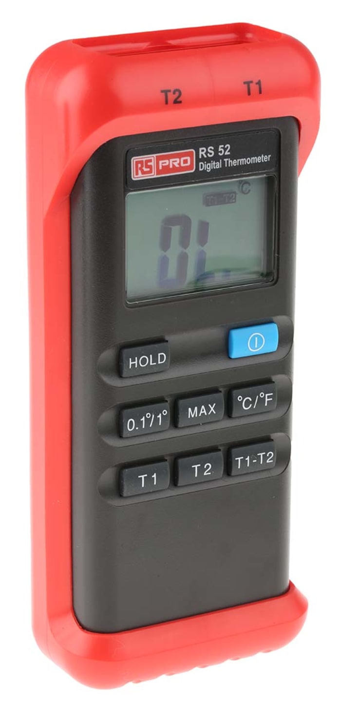 RS PRO | RS PRO RS52 Wired Digital Thermometer, K Probe, 2 Input(s ...