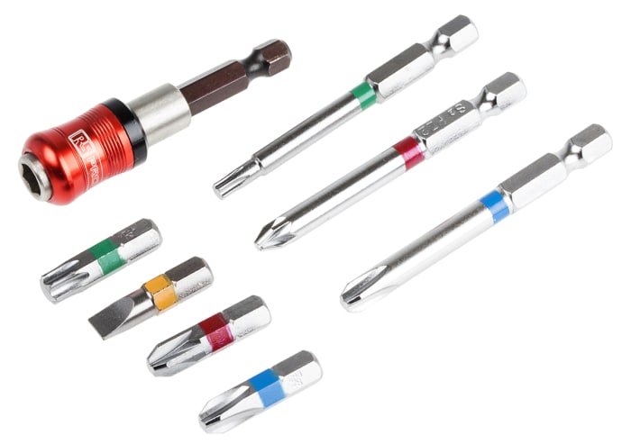 RS PRO | RS PRO Driver Bit Set 71 Pieces, Flat, Hex, Phillips, Pozidriv ...