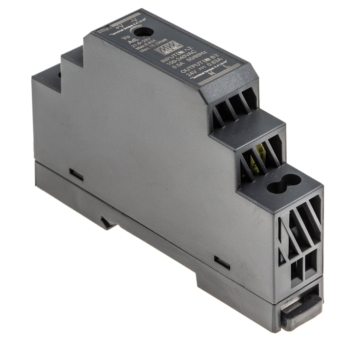 HDR-15-24 MEAN WELL | MEAN WELL HDR Switched Mode DIN Rail Power Supply ...