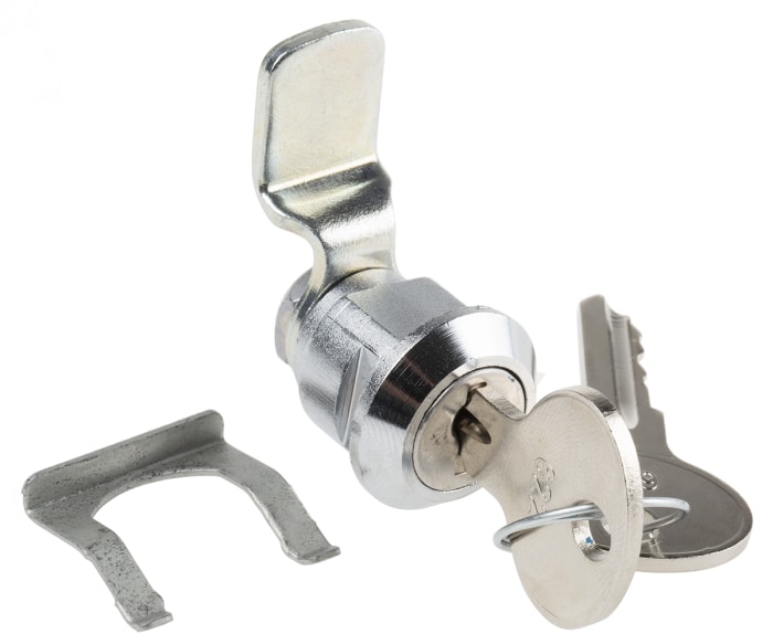 RS PRO | RS PRO Chrome Die Cast Zinc Cabinet Lock, 20 mm Panel-to ...