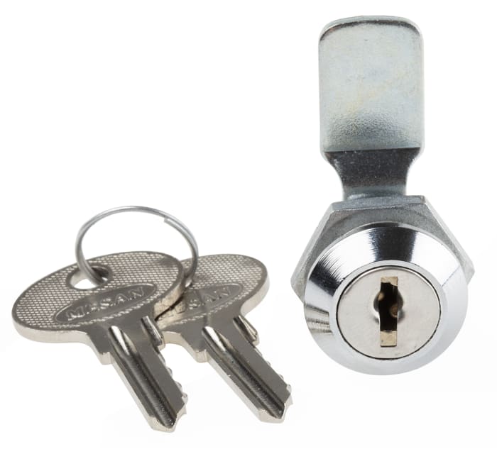 RS PRO | RS PRO Chrome Zinc Cabinet Lock, 16mm Panel-to-Tongue, 16.2 x ...