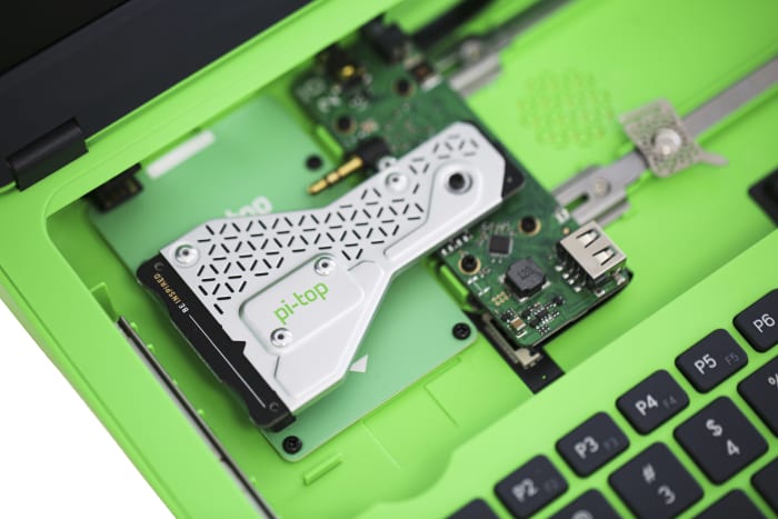 PTIUGR200001 Pi-Top | Pi-Top, Laptop v2, Green with Inventors Kit with ...