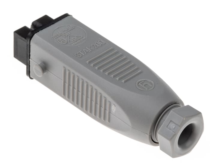 932037106 STAK 200 Hirschmann | Hirschmann, ST IP54 Black, Grey Cable ...