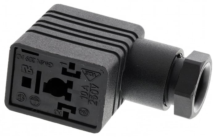 932987100 GMN 209 NJ black Hirschmann | Conector de válvula DIN 43650 B ...