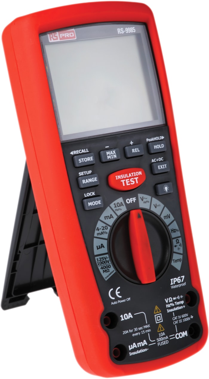 RS PRO | RS PRO RS-9985 Insulation Tester, 125V Min, 1000V Max, 4GΩ Max ...