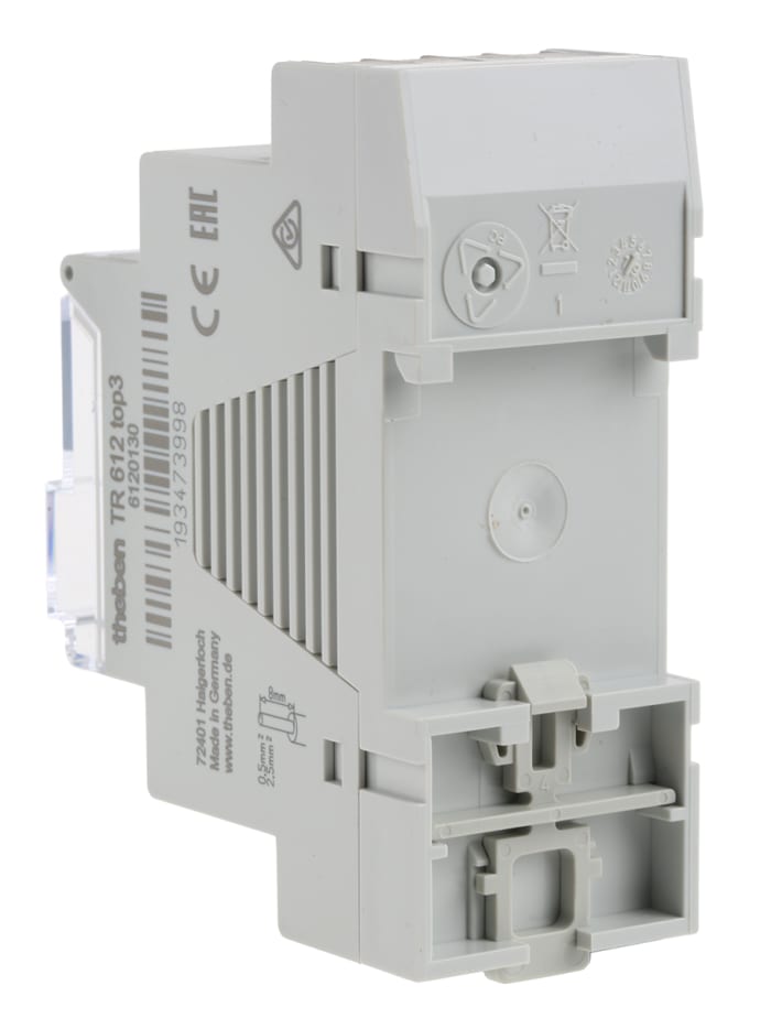 TR612 Top3 Theben | Theben Digital DIN Rail Time Switch 230 V ac, 2 ...