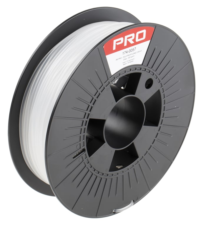 RS PRO | RS PRO 2.85mm Transparent PP 3D Printer Filament, 500g | 174 ...