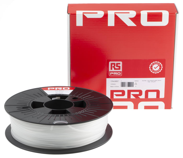 RS PRO | RS PRO 2.85mm Transparent PP 3D Printer Filament, 500g | 174 ...