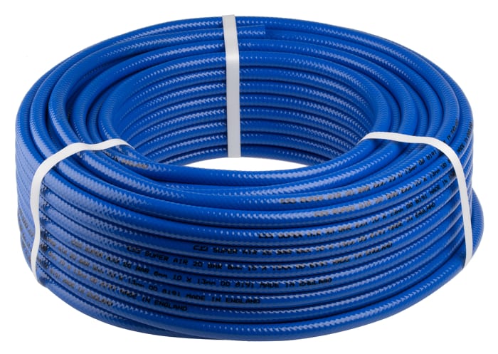 RS PRO | RS PRO Hose Pipe, PVC, 8mm ID, 13mm OD, Blue, 50m | 174-5725 | RS Components
