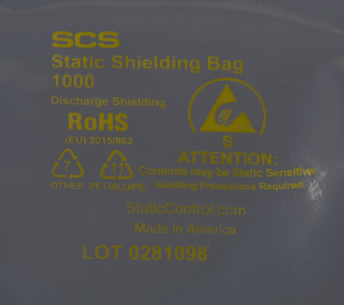 30044 SCS | SCS Static Shielding Bag 102mm(W)x 102mm(L) | 174-5853 | RS