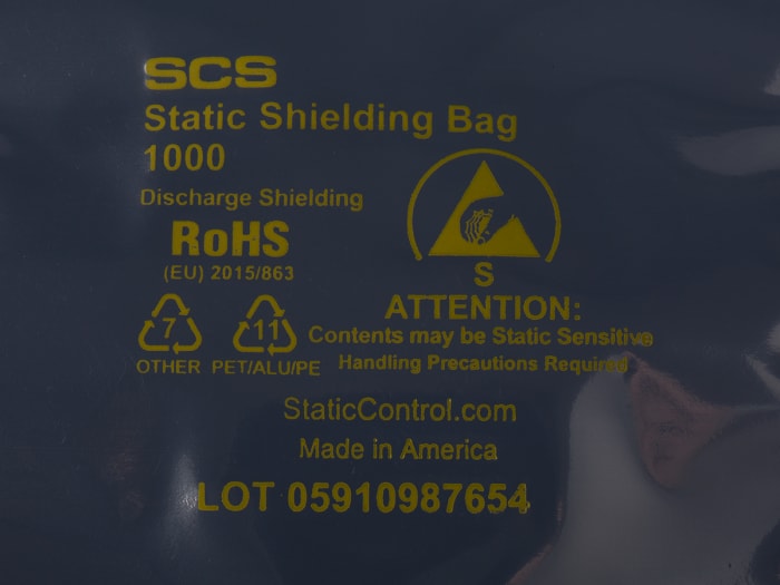 10044 SCS | SCS Static Shielding Bag 102mm(W)x 102mm(L) | 174-5859 | RS