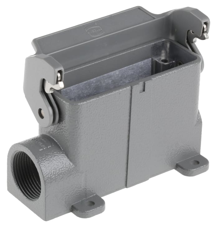 19200160291 HARTING | HARTING Han A Heavy Duty Power Connector Hood, M25 x 2 Thread, Side Entry ...