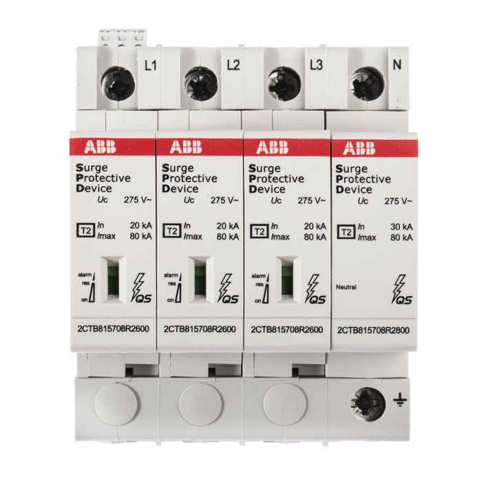 2CTB815708R0800 OVR T2 3N 80-275s P TS QS ABB | ABB, OVR Surge Protection Device 275 V Maximum ...