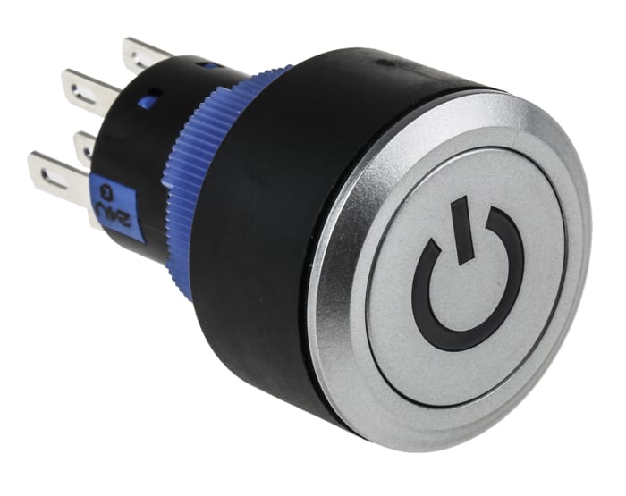 RS PRO | RS PRO Illuminated Push Button Switch, Panel Mount, 22.2mm ...