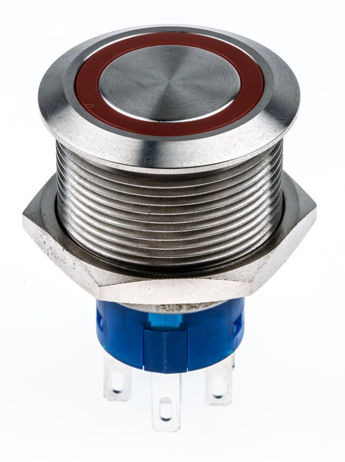 RS PRO | RS PRO Illuminated Push Button Switch, Panel Mount, 22.2mm ...