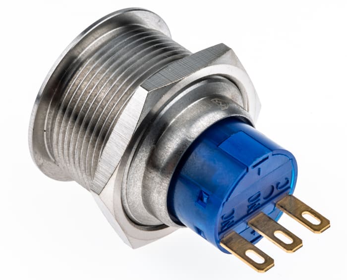 RS PRO | RS PRO Push Button Switch, Panel Mount, 22.2mm Cutout, SPDT ...